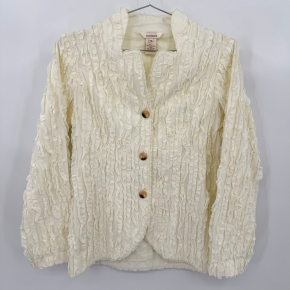 Sundance | Jackets & Coats | Sundance Raw Edged Ruffle Jacket Blazer ...